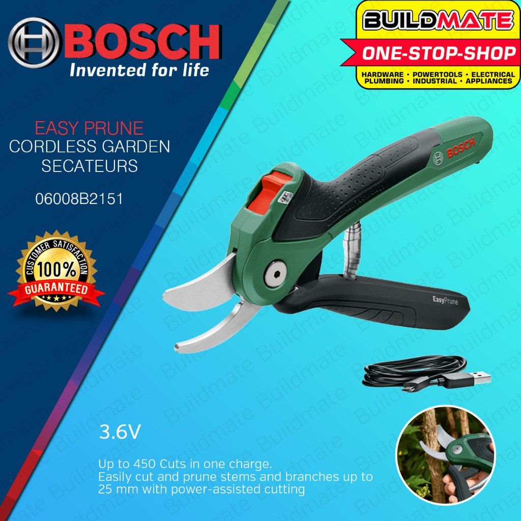 BUILDMATE Bosch Cordless Garden Secateurs Easy Prune Pro Pruner Saw ...