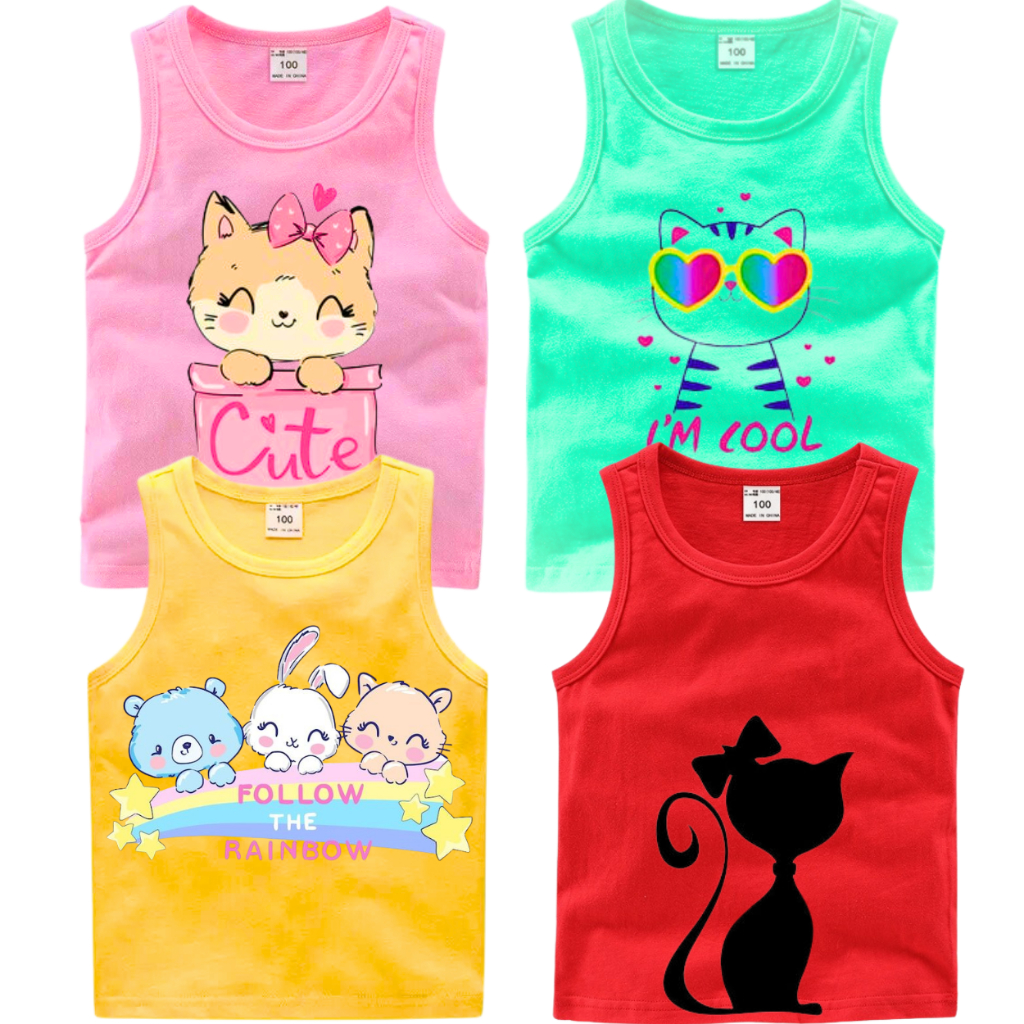 Animal Adventure Collection Colored Printed Sleeveless Sando for ...