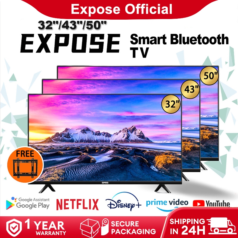 Expose Smart TV 32/43/50 Inch Android 12.0 TV 4K UHD LED TV Free Wall ...