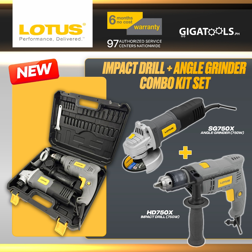 *NEW* Lotus Impact Drill + Angle Grinder Combo Kit Set (CP15-V1 ...