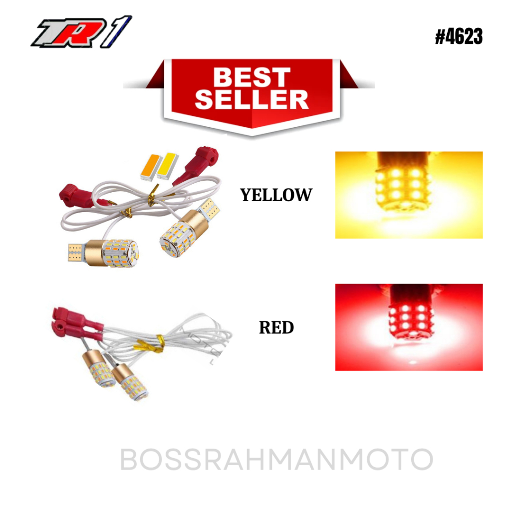 YAMAHA AEROX V2 PARK LIGHT YELLOW RED TR1 DUAL CONTACT LED SIGNAL/PARK ...