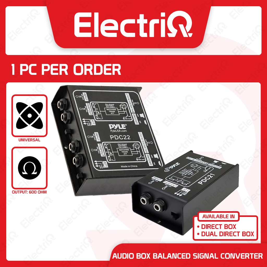 Electriq | Pyle Channel Passive DI-Box Direct Injection Audio Box ...