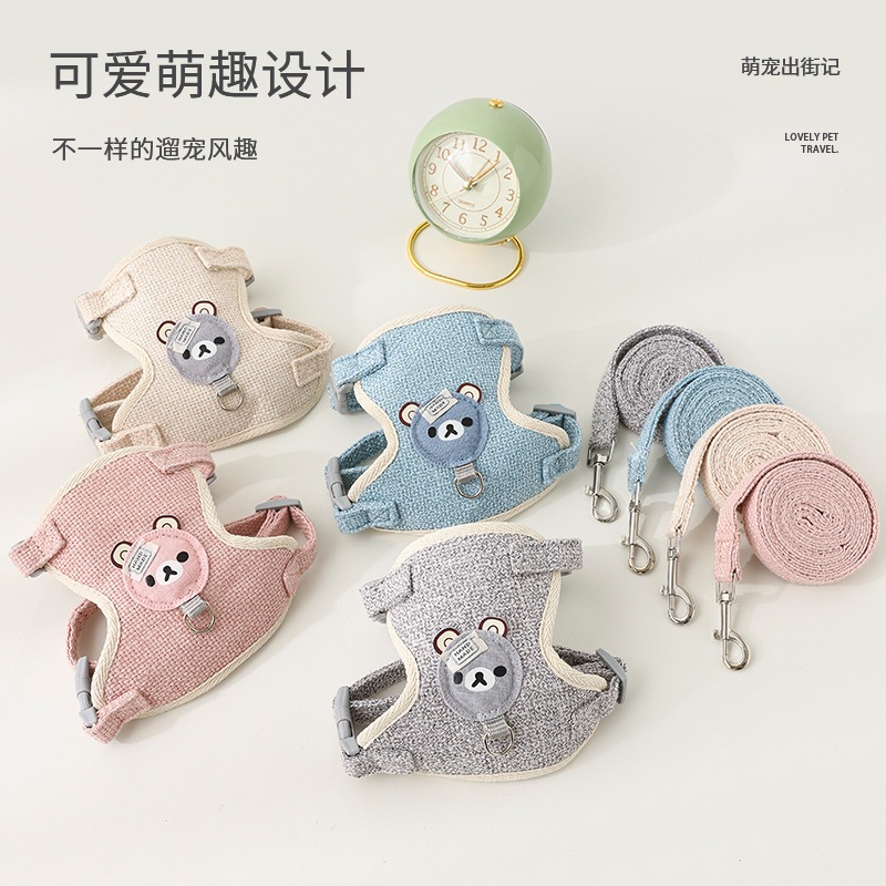 Cat traction rope vest style cute fairy walking cat rope walking dog ...