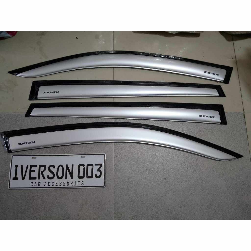 Solid Two Tone Rain Gutter Door Visor for Toyota Innova Zenix | Shopee ...