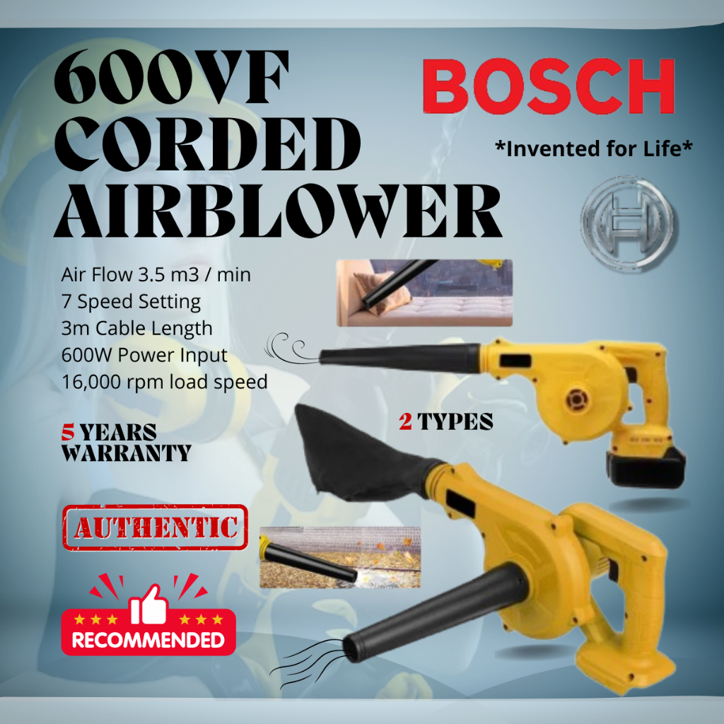 Bosch 600VF Air-Blower | 600VF Corded Blower & Vacuum 600 Leaf Blower ...