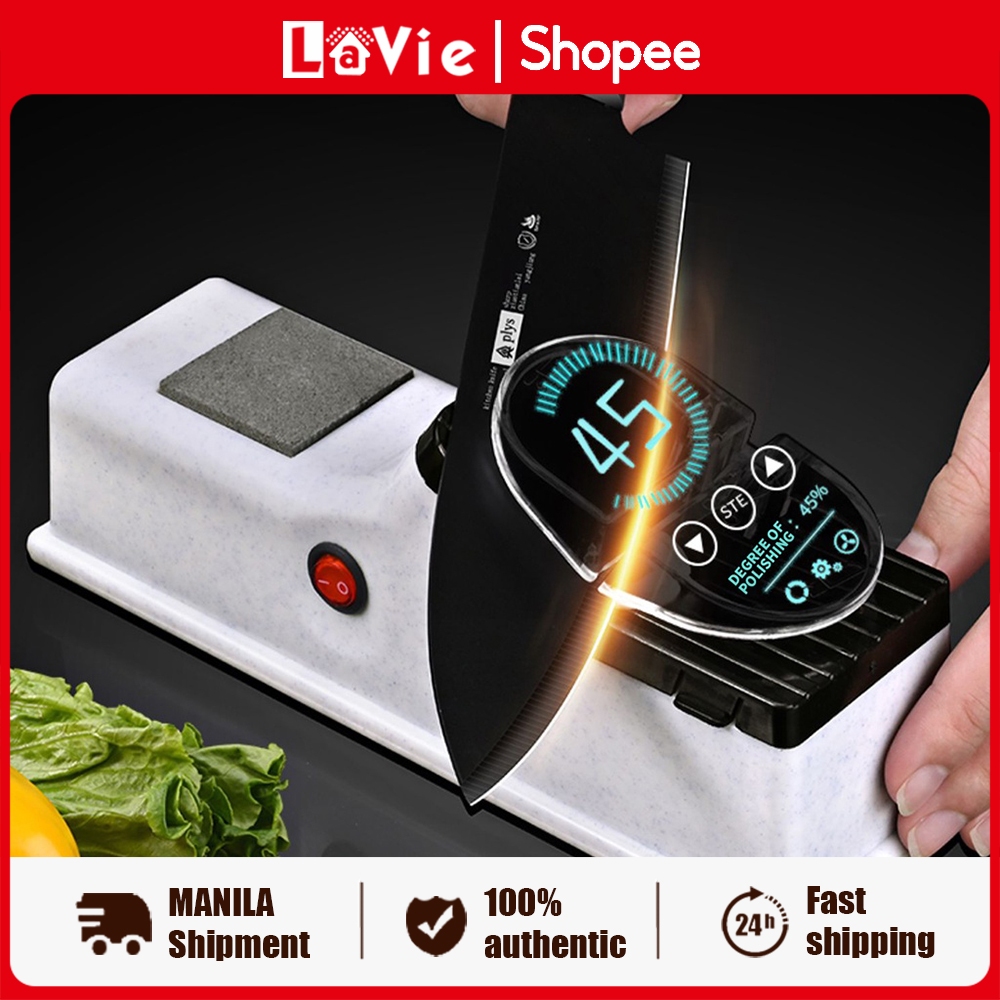 LaVie Electric Knife Sharpener Stone USB Electric Adjustable Kitchen ...