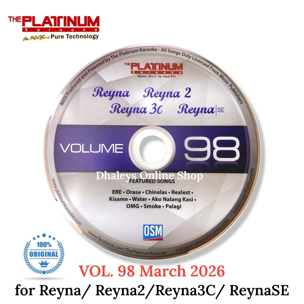 Platinum CD Update March 2024 Vol 98 for Reyna Reyna2 Reyna 2 Reyna3C ReynaSE Reyna SE Reynase ...
