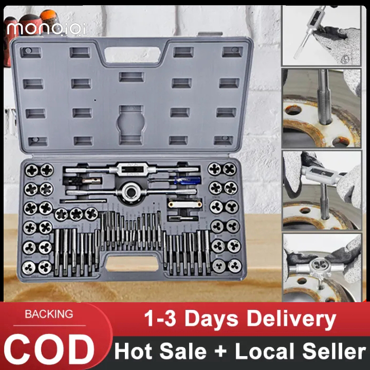 40 Pcs Metric Tap Die Set Hand Threading Tool Tungsten Carbide Screw ...