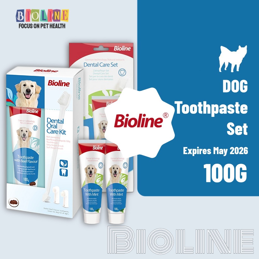 BIOLINE Toothpaste Gift Box for Dog's Fresh Breath Mint/Orange/Beef ...
