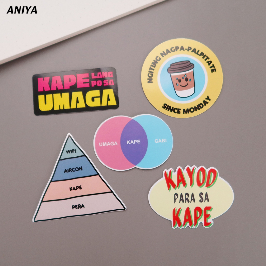 ANIYA CLOTHING Sticker Happy Set Waterproof Stickers Journal Laptop ...