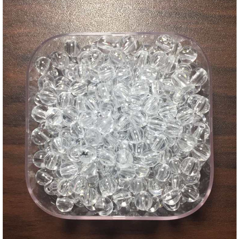 Veeds 100Pcs Smooth Beads 6mm Clear Color Round bead Charm Accessories ...