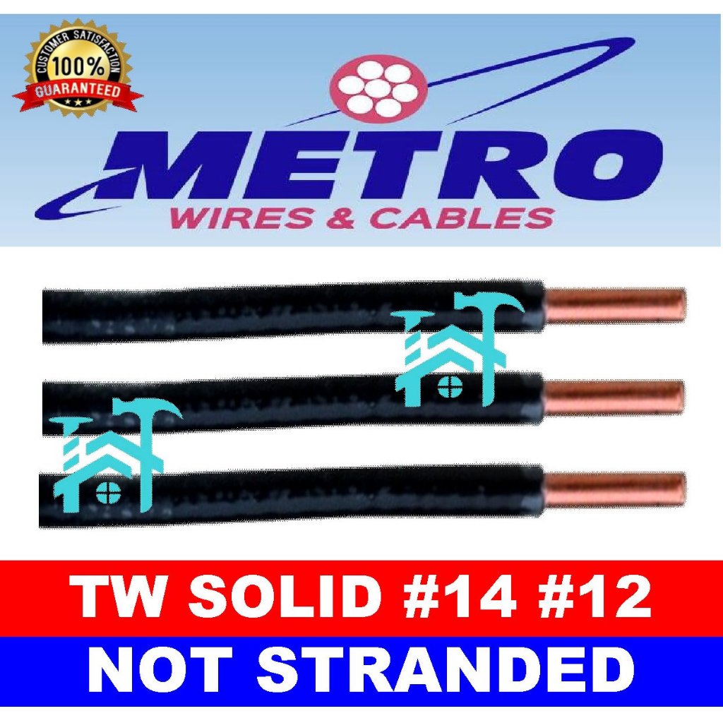 METRO TW WIRE SOLID #14 OR #12 (SOLD PER METER) | Shopee Philippines