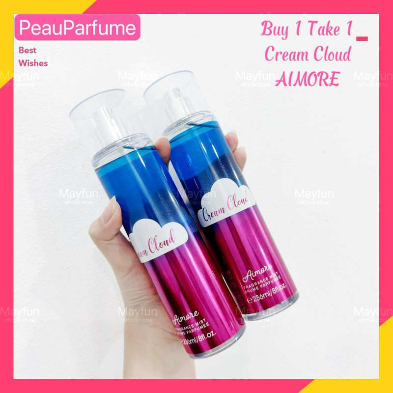 BUY 1 TAKE 1 CREAM CLOUD AIMORE 236ML PERFUME FOR WOMEN | Shopee ...