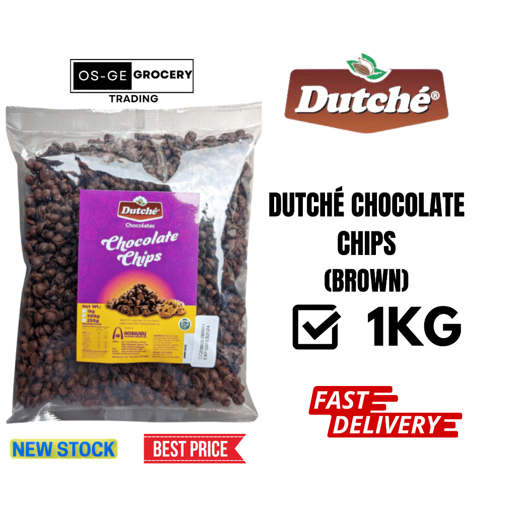 1KG Choco Chips (Brown) Dutché Achievers for Baking and Confectionary ...