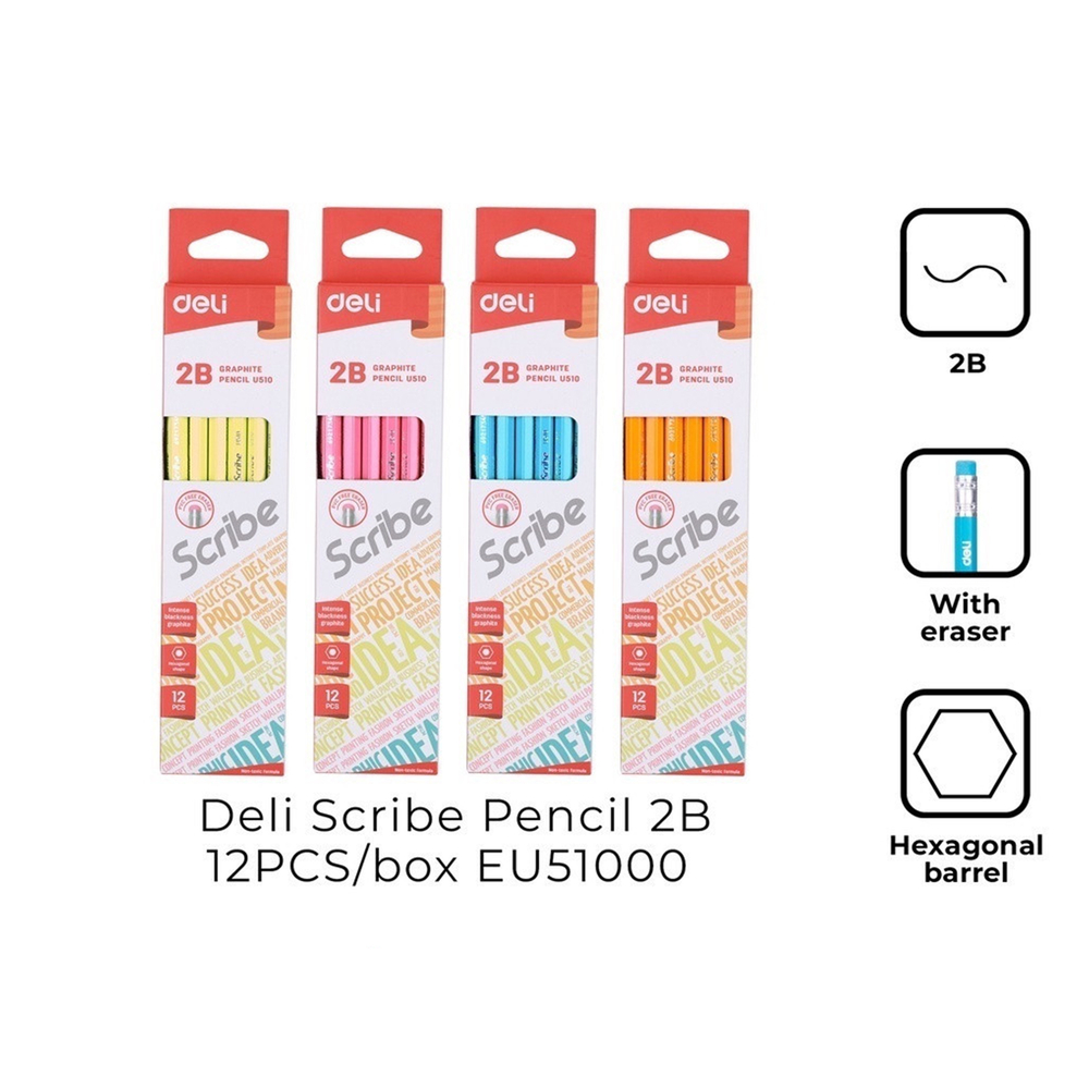 Deli EU51000 Scribe Pencil 2B | Shopee Philippines