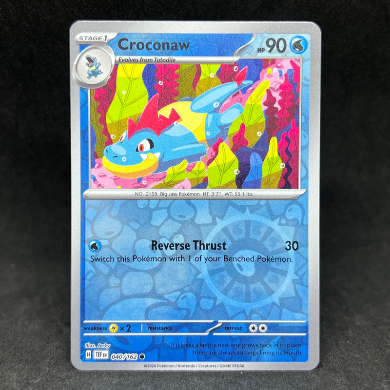 Pokemon TCG Croconaw 040/162 2024 Scarlet & Violet Temporal Forces 014/ ...