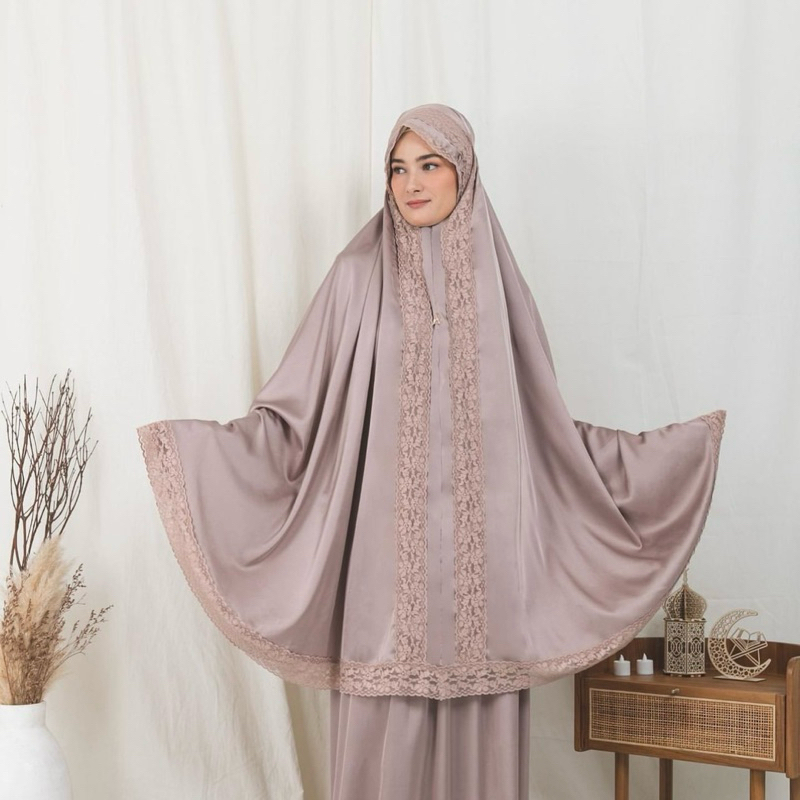 M&H High Quality Laced Mukna / Muslim Prayer Dress Set Hijab with Skirt ...