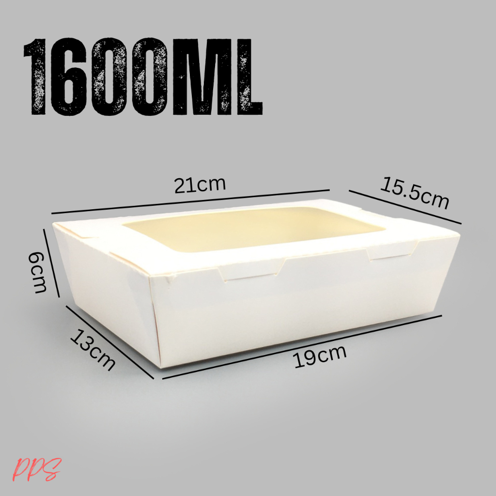 20pcs/50pcs Disposable Paper Meal Box Kraft Takeout Box Window Type ...