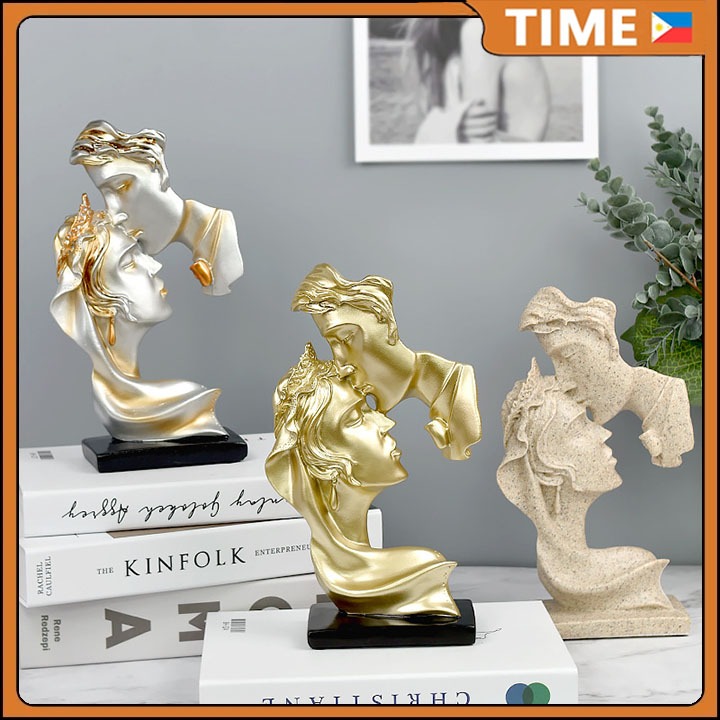 Resin Abstract A Kiss Of The Love Statue Creative Couple Sculptures