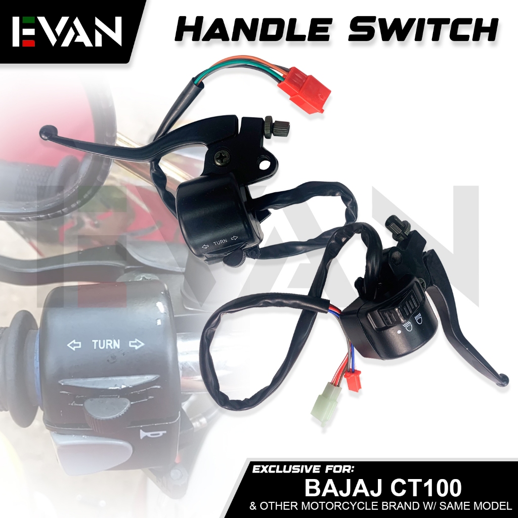 EVAN.PH Bajaj CT100 Brake Lever With Handle Switch (1set) Left/Right ...