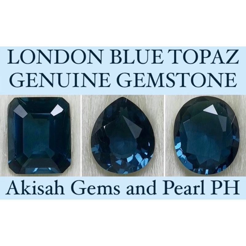 LONDON BLUE TOPAZ (DARK) - GENUINE GEMSTONE. GRADE AAA. LOOSE STONE ...