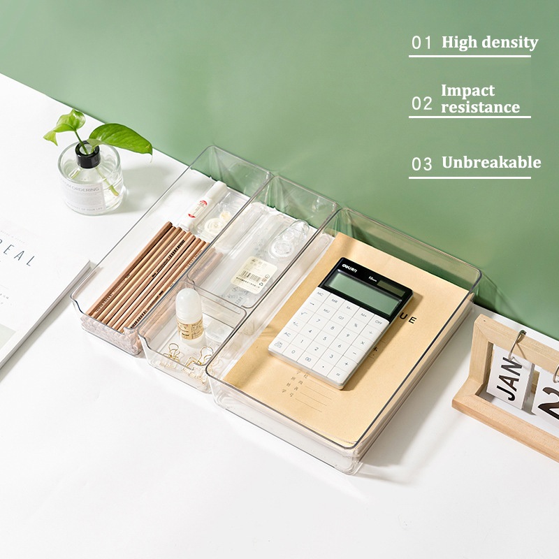 Drawer Storage Box Desktop Drawer Partition Storage Box Plastic ...