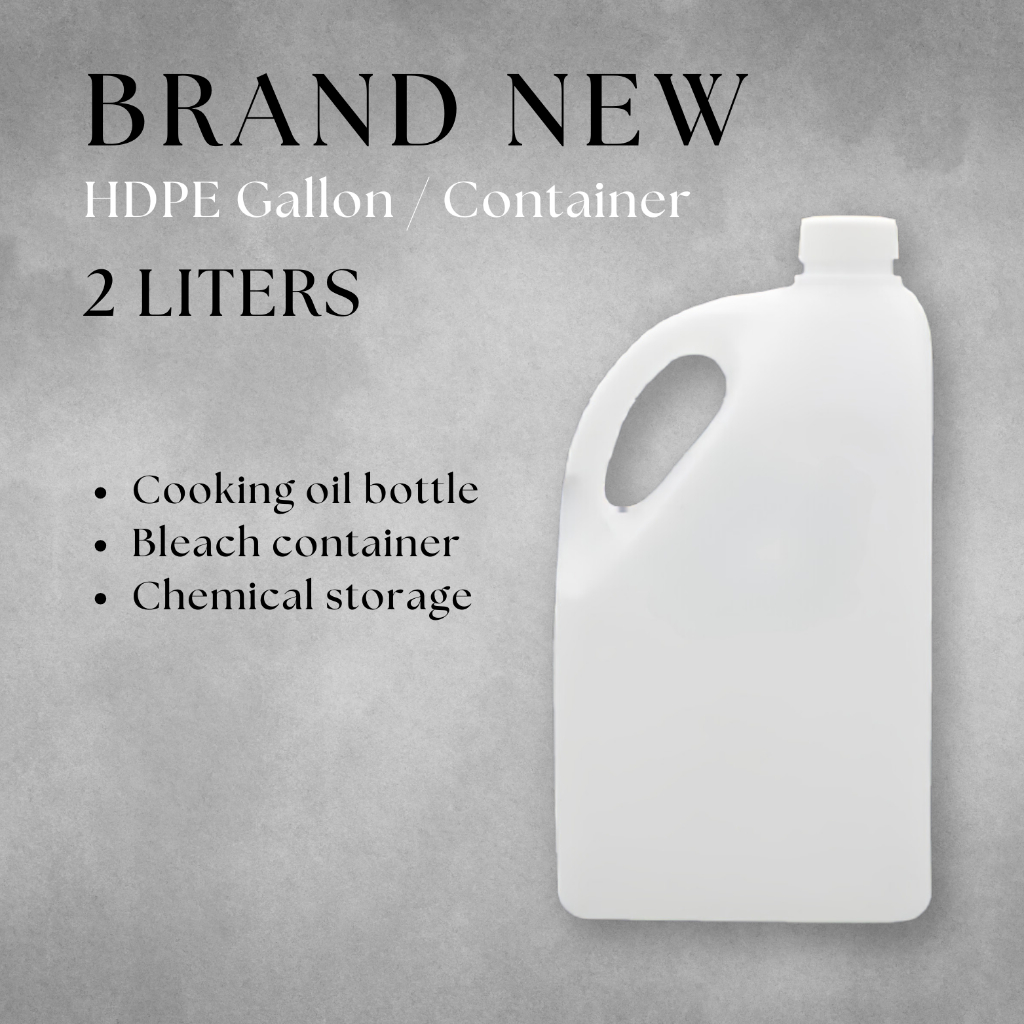 2 Liter HDPE Gallon: Safe Storage for Food, Alcohol & Other Chemicals ...