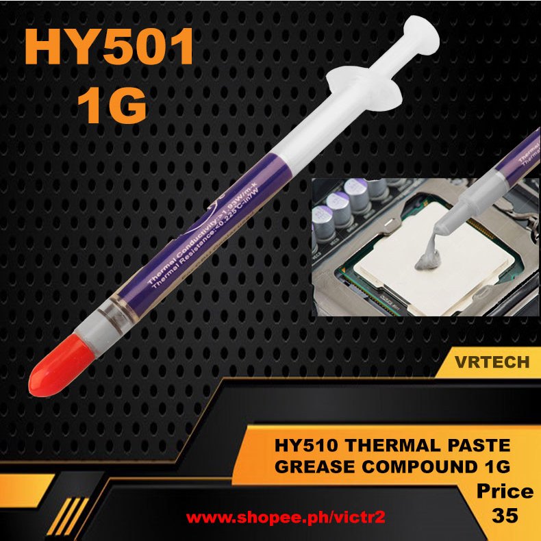 HY510 CPU Silicone Heatsink Thermal Paste Compound 1g | Shopee Philippines