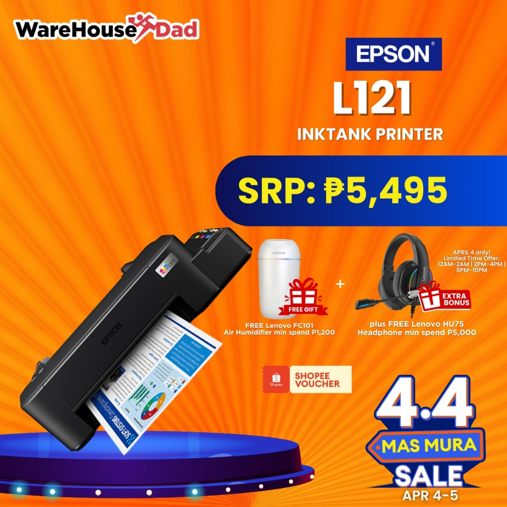 Epson EcoTank L121 A4 Ink Tank Printer | Shopee Philippines