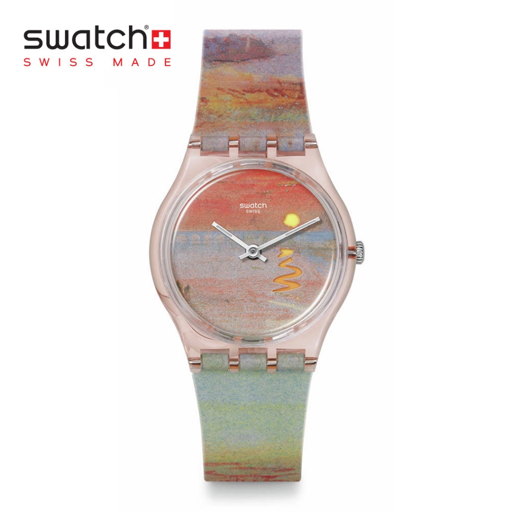 Swatch Gent Turner's Scarlet Sunset SO28Z700 Pink Silicone Strap Watch ...