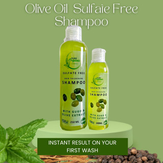 Sulfate Free Olive Shampoo by Pure Organic For Hair Growth and Hair ...