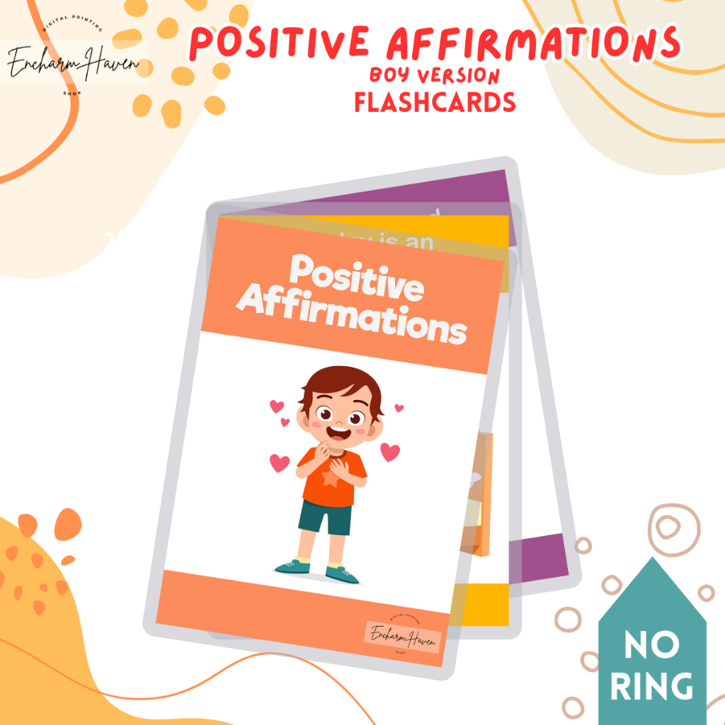 'POSITIVE AFFIRMATIONS' Fully Laminated Educational Flashcards [16 pcs ...