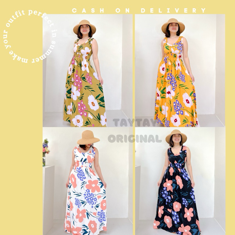 Sienna Flowy Maxi Dress_Taytay Original | Shopee Philippines