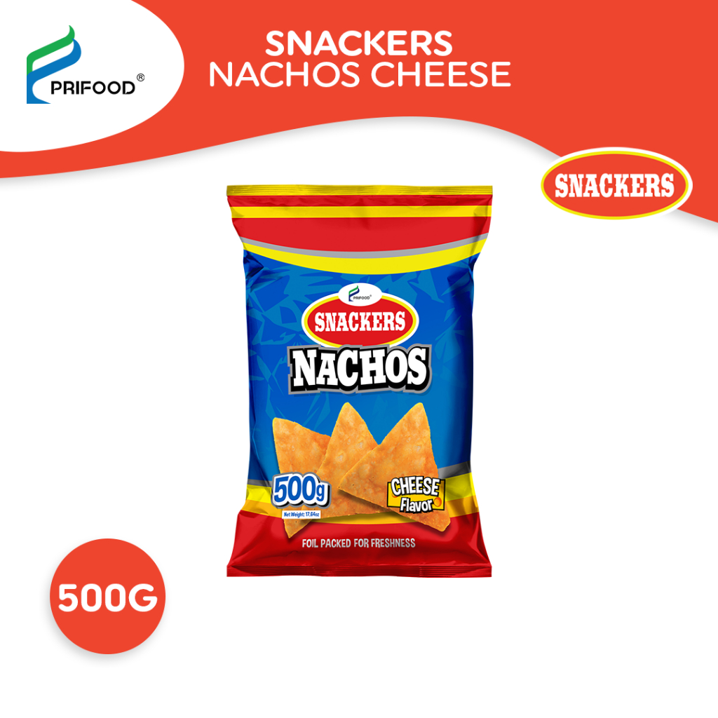 Prifood Snackers Nachos Cheese 500g | Shopee Philippines