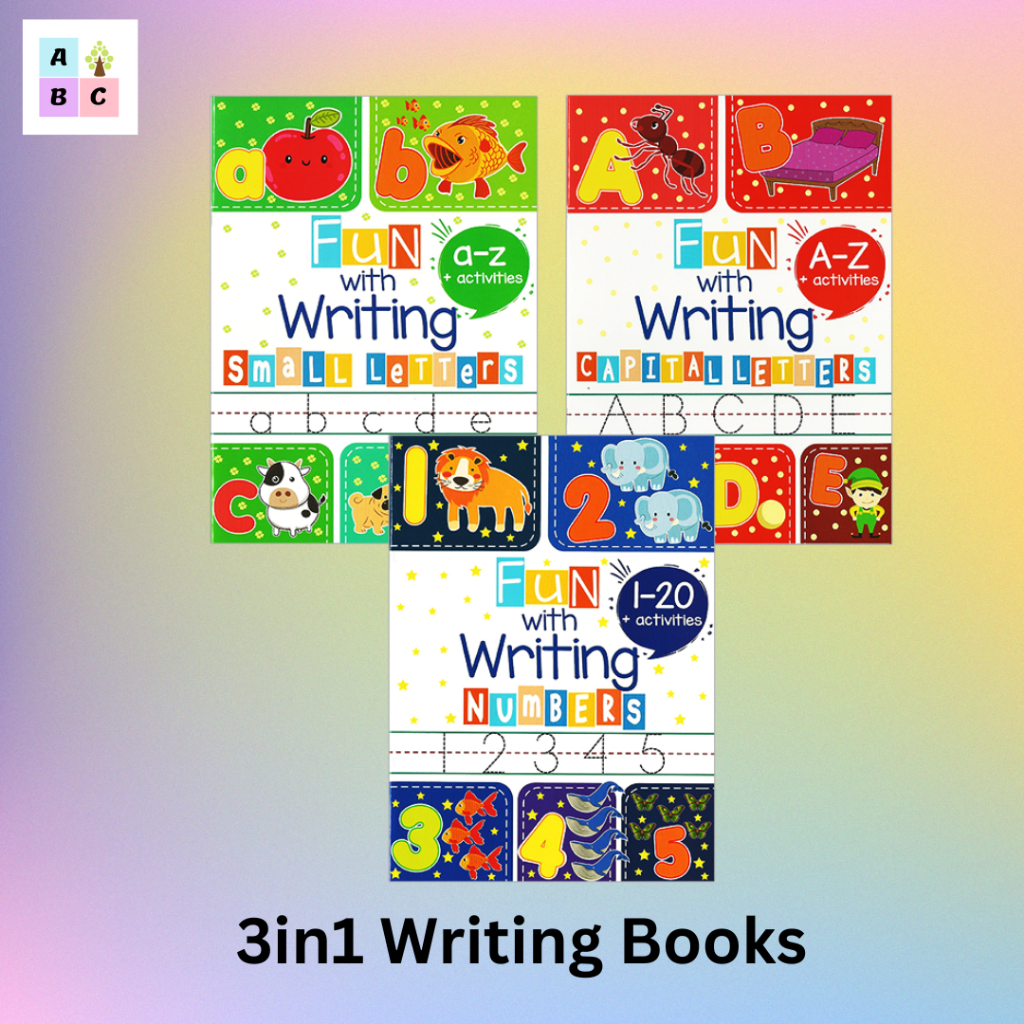 Preschool Writing book 3in1 set Kinder Early Learner Kids Activity Book ...
