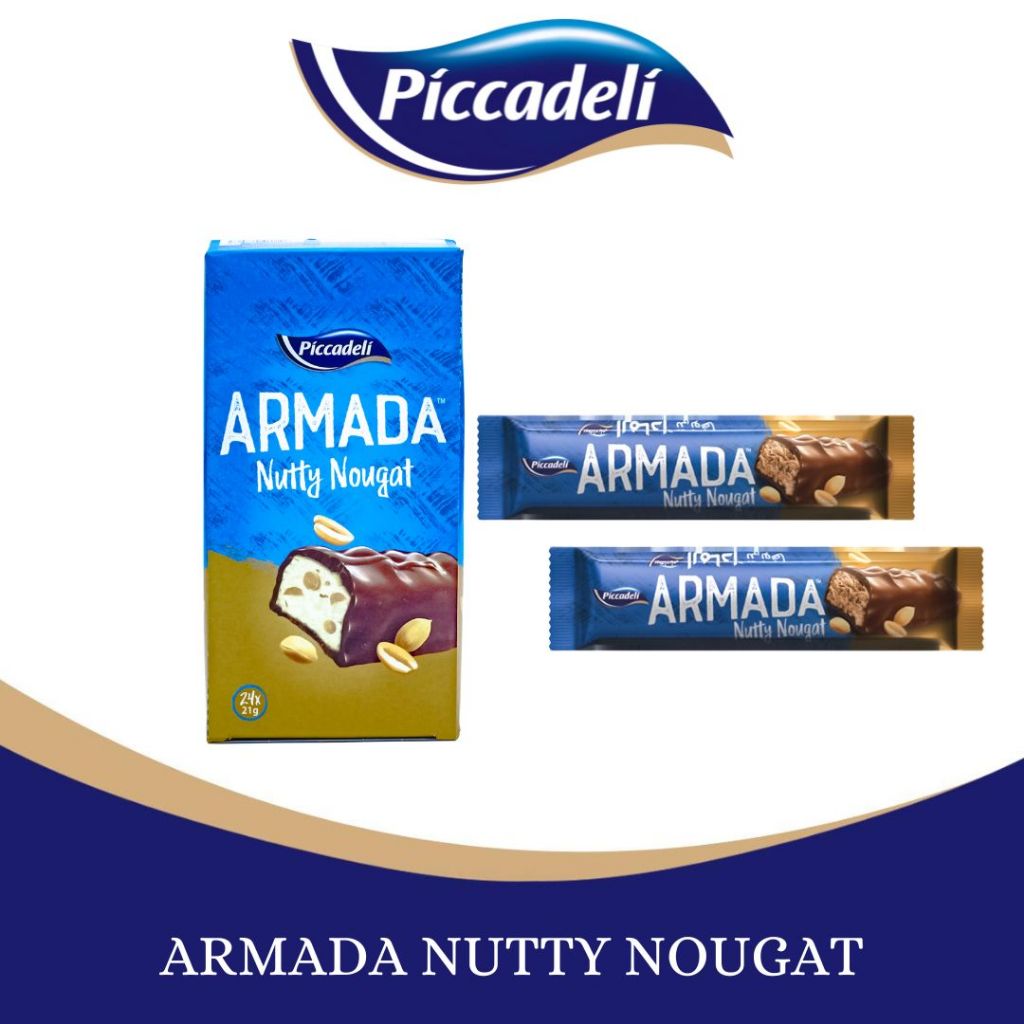 PICCADELI Armada Nutty Nougat Chocolate Bar 24x21g | Shopee Philippines