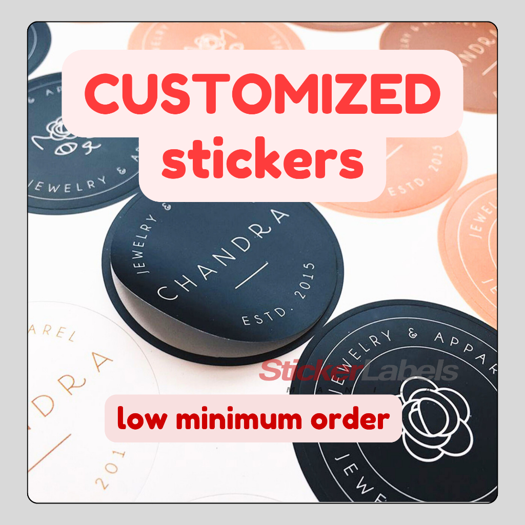 Customized Sticker Labels | Own Logo | Precut Easy to Peel | Shopee ...