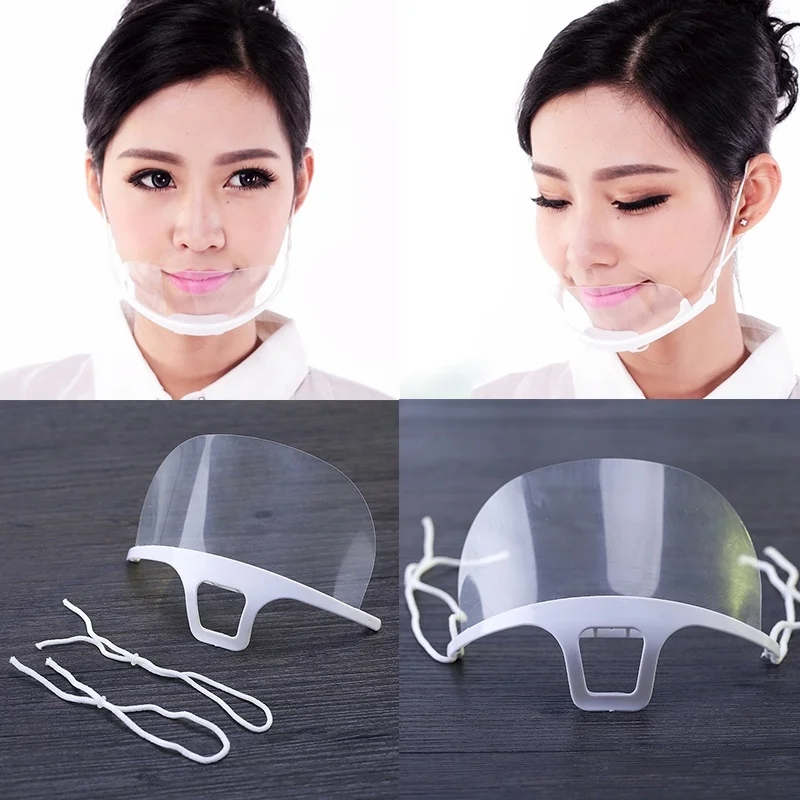Clear Plastic Catering Mask Hotel Beauty Chef Waiter Protective Mask ...