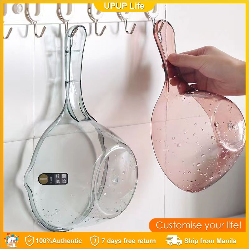 Multipurpose Water Dipper Clear Aesthetic Transparent Scooper Bathroom ...
