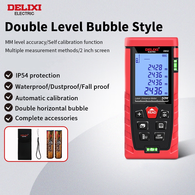 DELIXI Electric Rangefinder High-Precision Laser Infrared Measuring ...