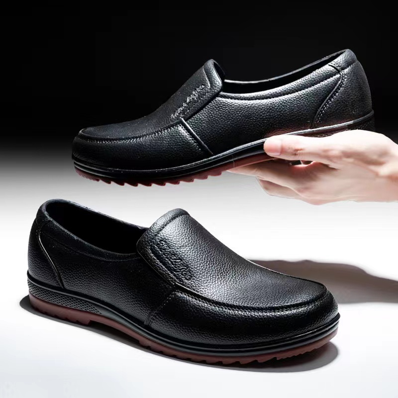 Low Waterproof Shoes Anti-slip Plastic Shoes Beef Tendon Work Shoes Men ...