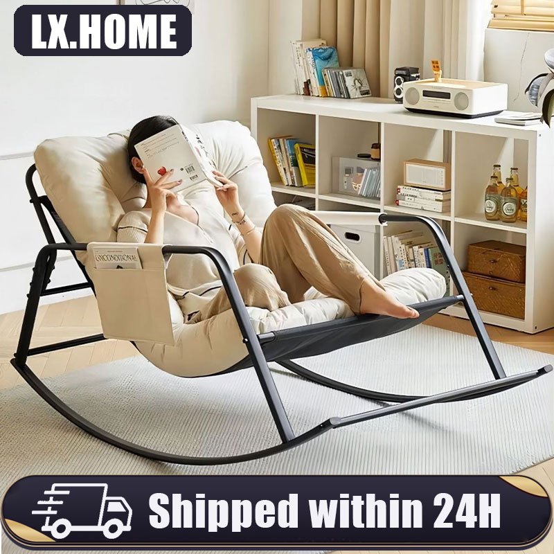 Rocking chair Nordic style recliner rocking chair Large Lazy Sofa Chair ...