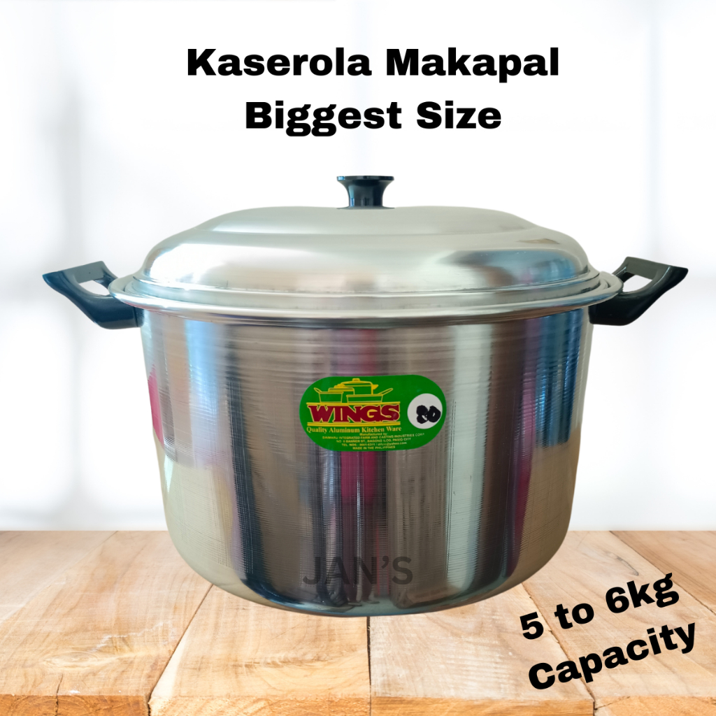 Kaserola Makapal Big Size 35cm Aluminum Wings | Shopee Philippines