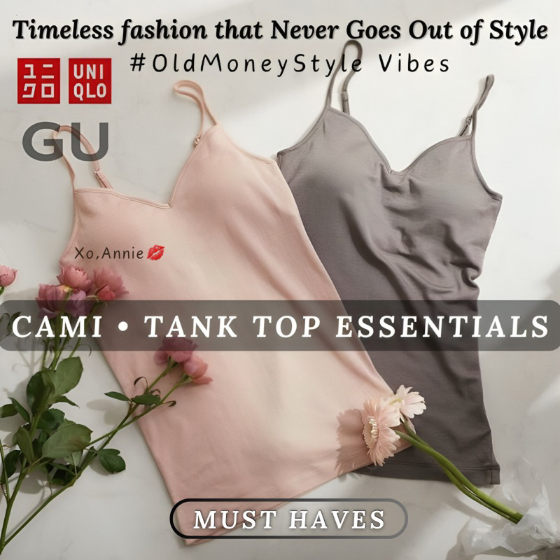 UNIQLO: GU Cami Crop Tank Tops Haul | Bratop • Airism | Kindly READ DESCRIPTION BELOW | Shopee ...