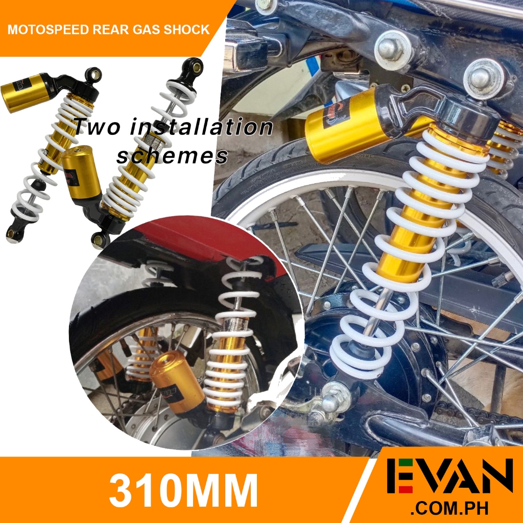 EVAN.COM 1SET ABSORBER REAR SHOCK 310MM WITH GAS TANK INCLUDES AIRBAG ...