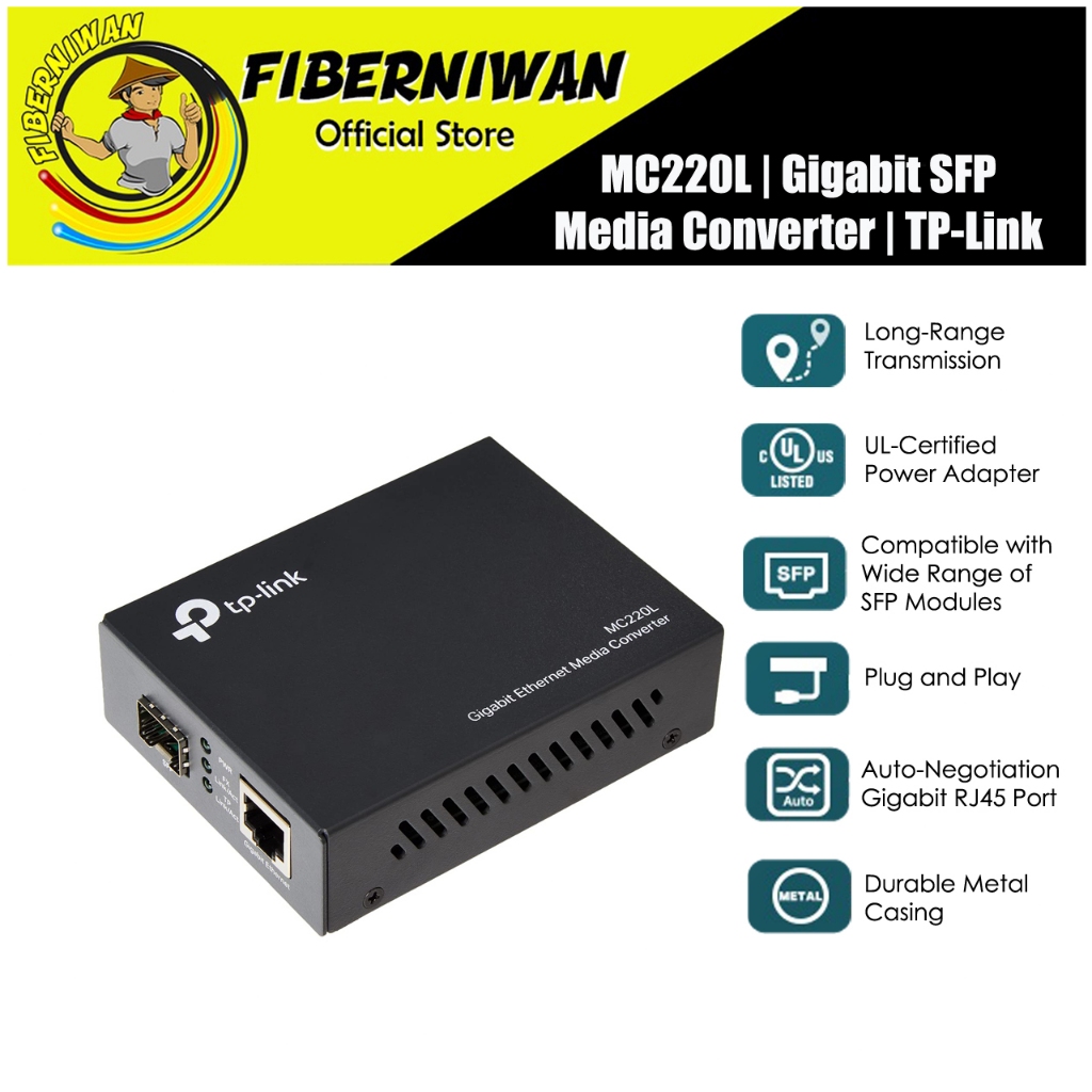 TP-Link MC220L Gigabit SFP Media Converter | Shopee Philippines