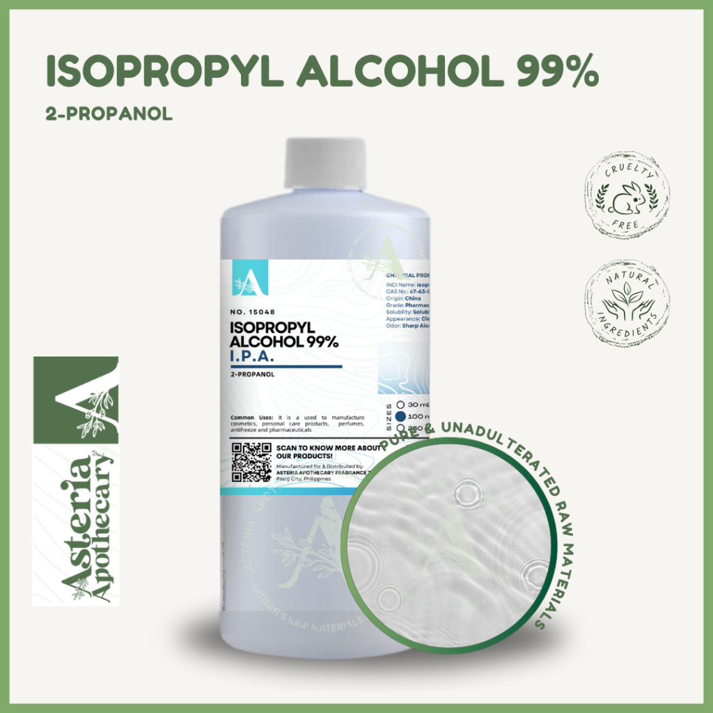 Pure Isopropyl Alcohol 99.9% | IPA | RUBBING ALCOHOL 100ML, 250ML ...