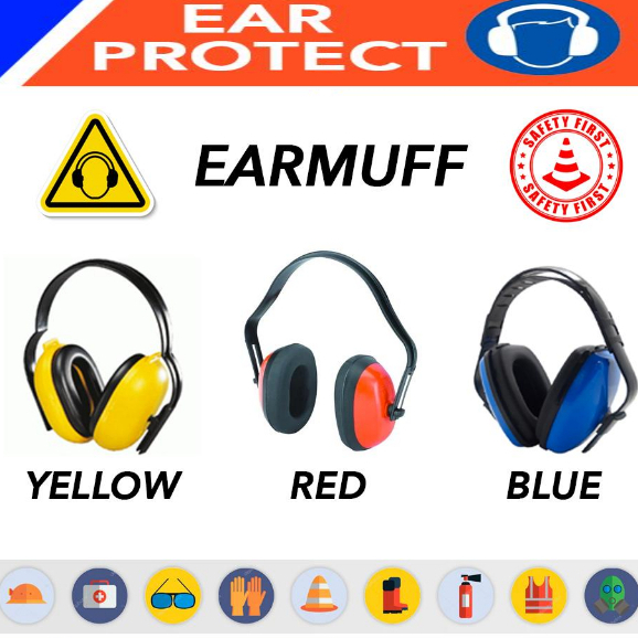 Ordinary earmuff Ear Muff Ear Protection Hearing Protection- red or ...