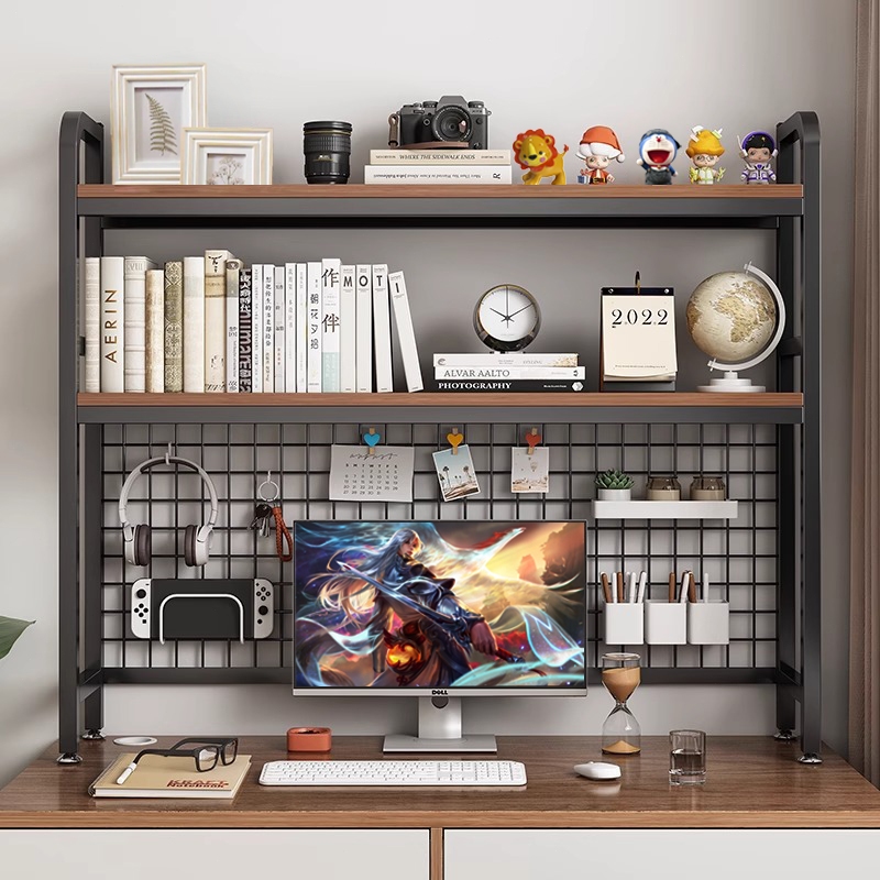 2-Tier Desktop Rack Book shelf,Table Organizers Metal Desk Organizer ...