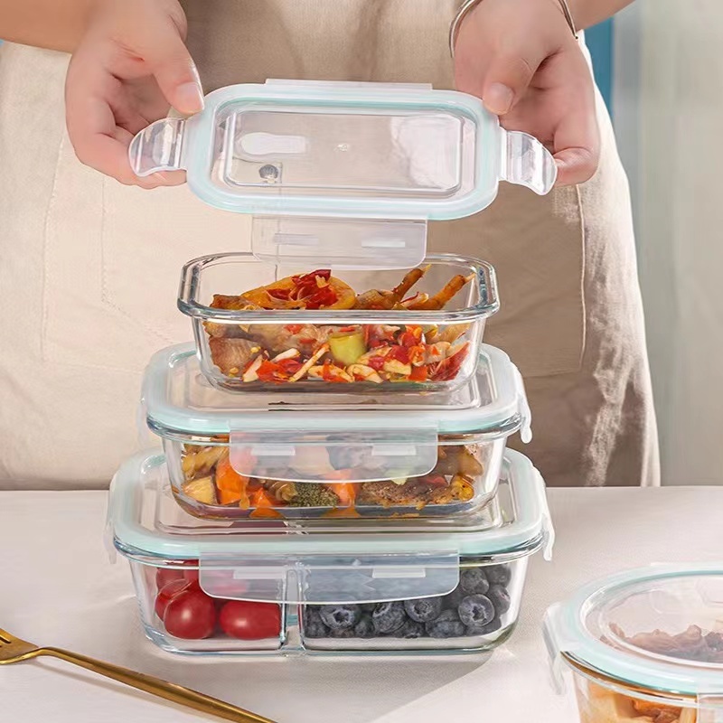 OPE Borosilicate Glass Airtight Locking Lid Lunch Box Fresh Keeper ...